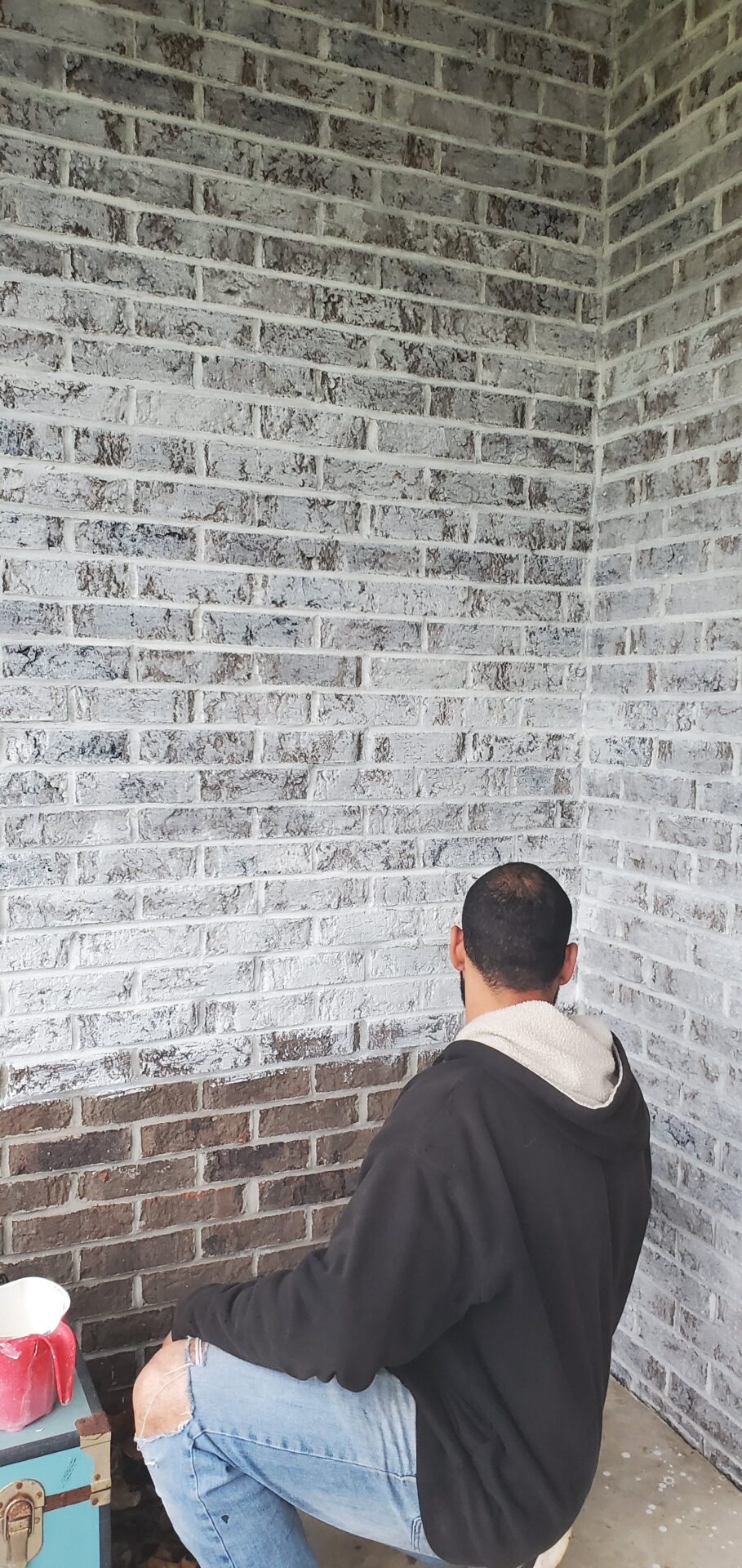 How to Whitewash Exterior Brick Easily - Design by Made In Casita
